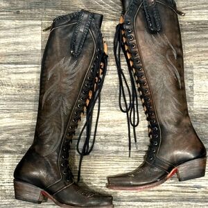 Freebird by Steven | Shoes | Preowned Freebird Wilder Tall Lace Up ...